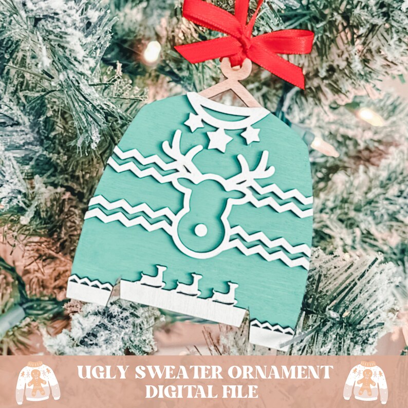 Ugly Sweater Ornament Svg Ugly Sweater Svg Christmas - Etsy