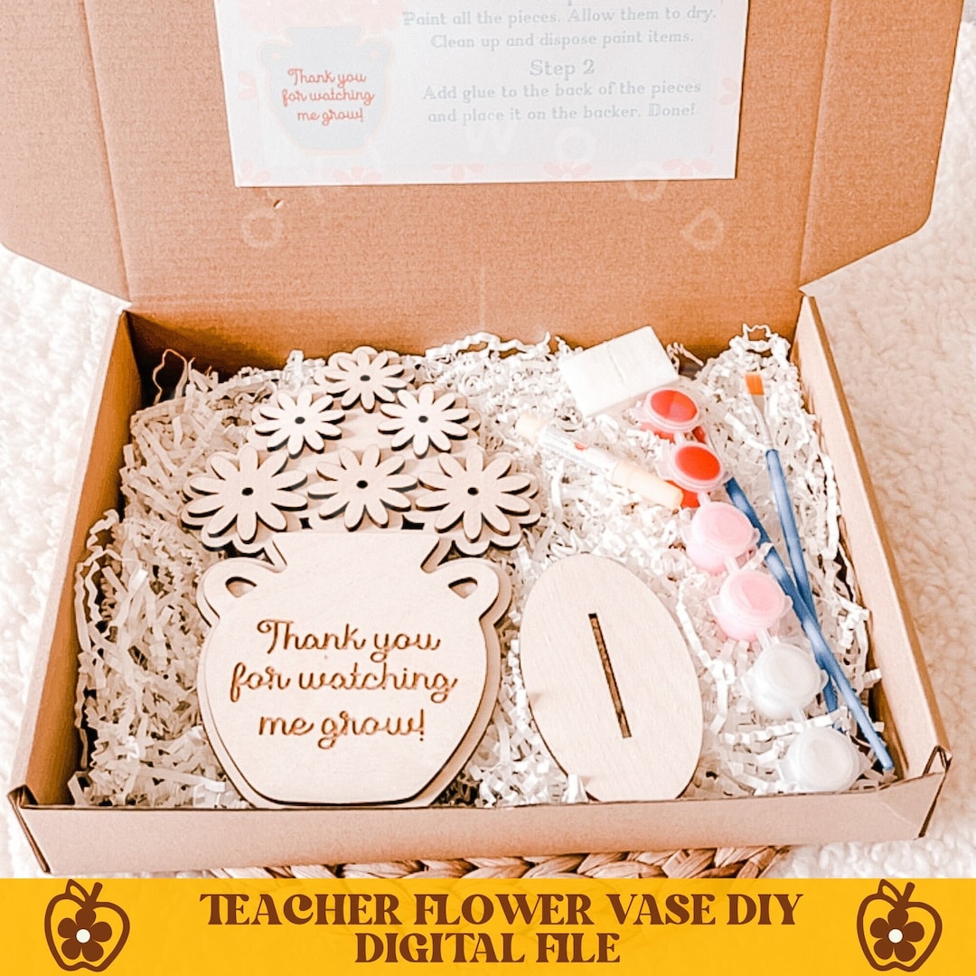 Teacher Flower Vase Diy Svg, Teacher Gift Svg, Teacher Diy Svg, Teacher ...