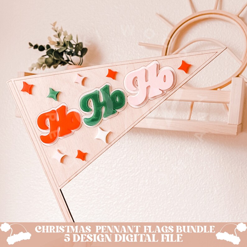 Christmas Pennant Flag Svg Christmas Decor Svg Christmas - Etsy