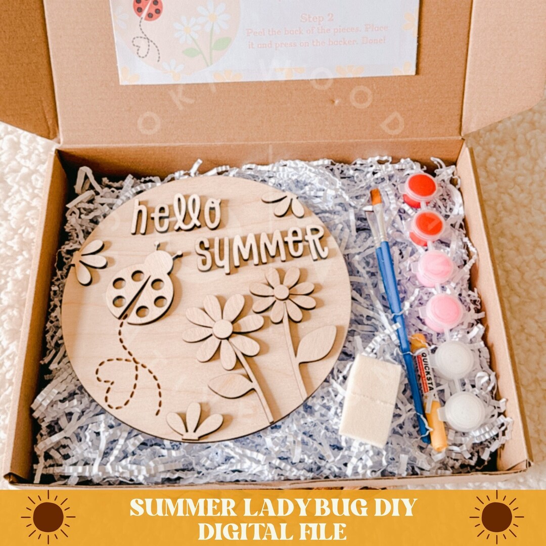 Summer Lady Bug Diy Svg, Summer Svg, Kids Diy Svg, Lady Bug Diy Svg ...