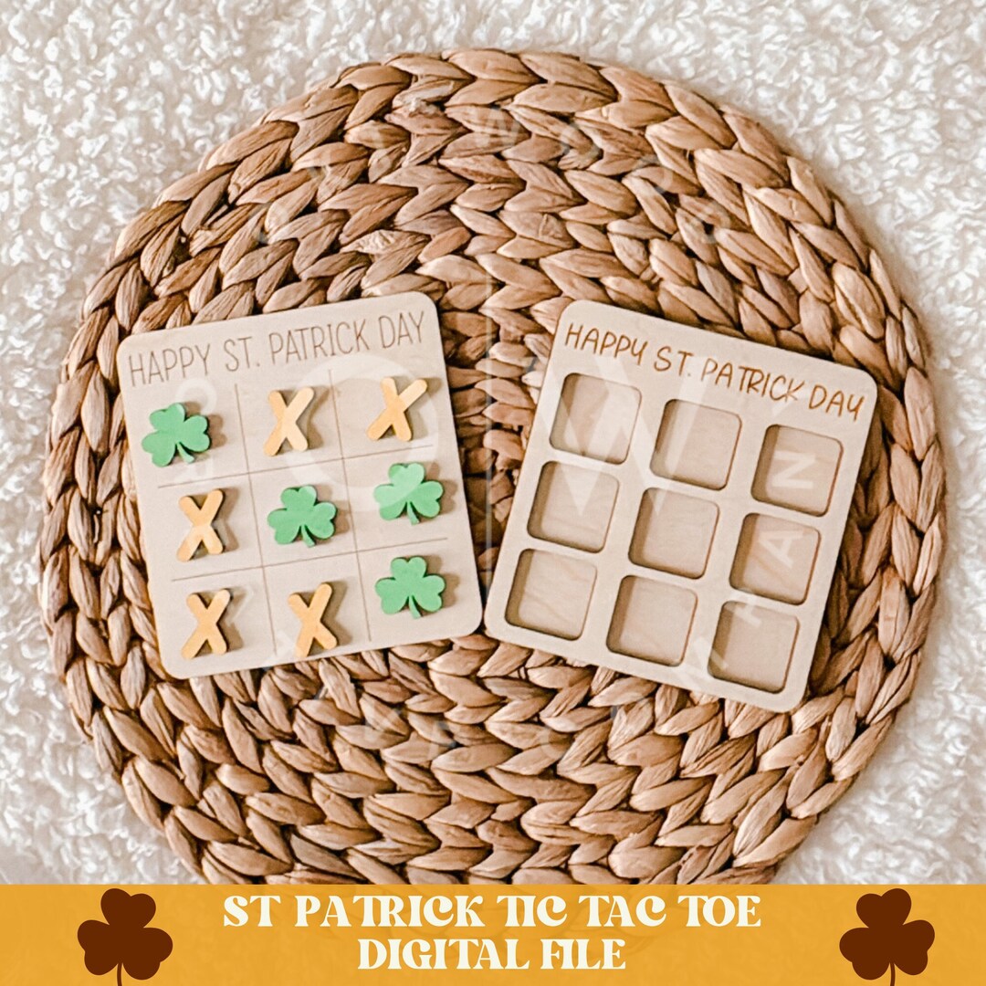 St Patrick Tic Tac Toe Svg, St Patrick Svg, Shamrock Svg, Tic Tac Toe ...
