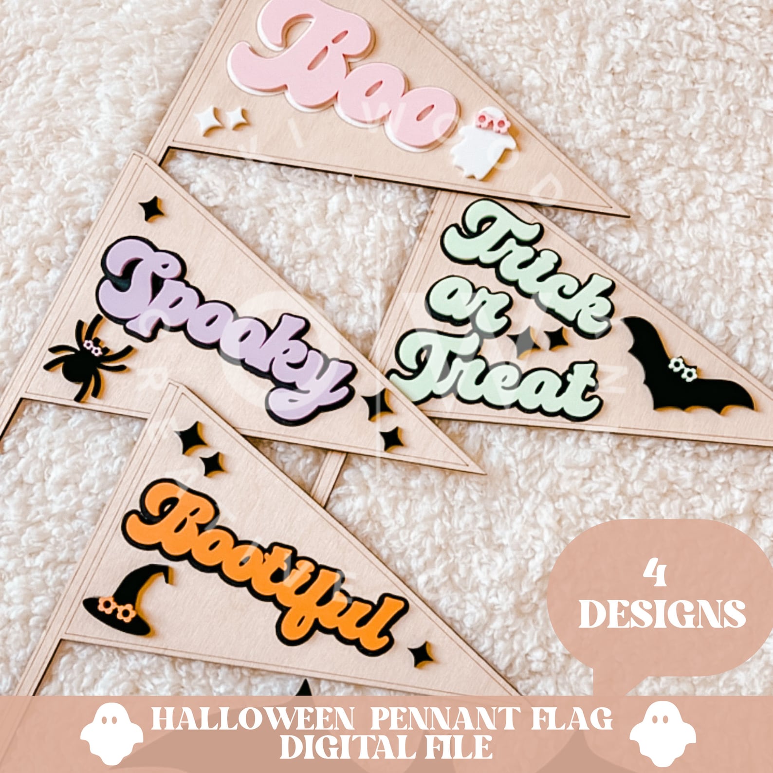 Halloween Pennant Flag Svg Halloween Decor Svg Halloween - Etsy