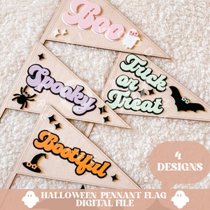 Halloween Pennant Flag Svg, Halloween Decor Svg, Halloween Decoration ...