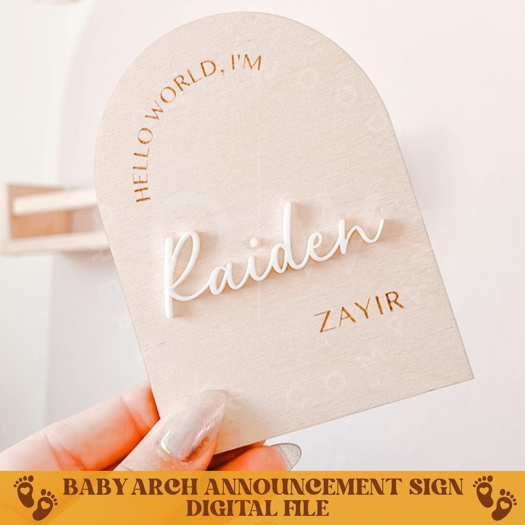 Baby Announcement Svg, Baby Arch Sign Svg, Arch Sign Svg, Glowforge Svg ...