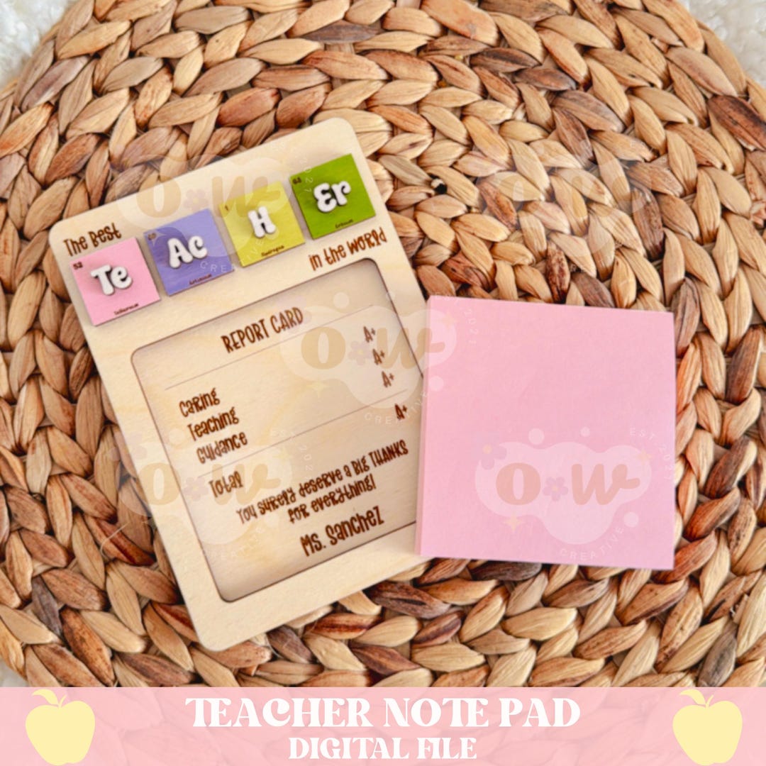 Teacher Note Pad Svg, Note Pad Svg, Teacher Gift Svg, Teacher Svg ...