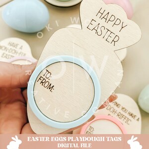 Easter Eggs Playdough Tags Svg, Easter Tags Svg, Easter Gifts Svg ...