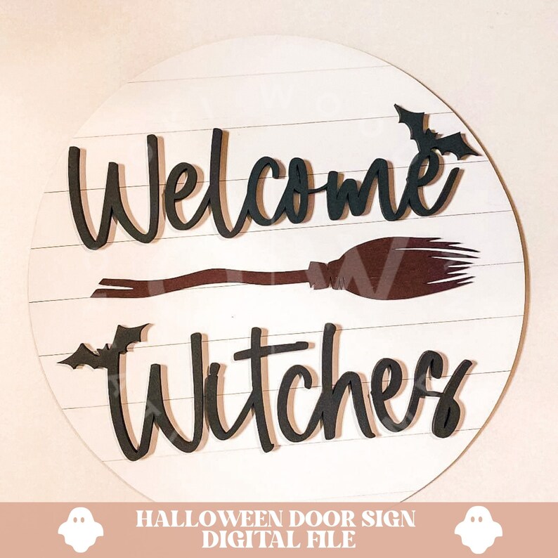 Welcome Witches Door Sign Svg, Welcome Witches Svg, Halloween Door Sign ...