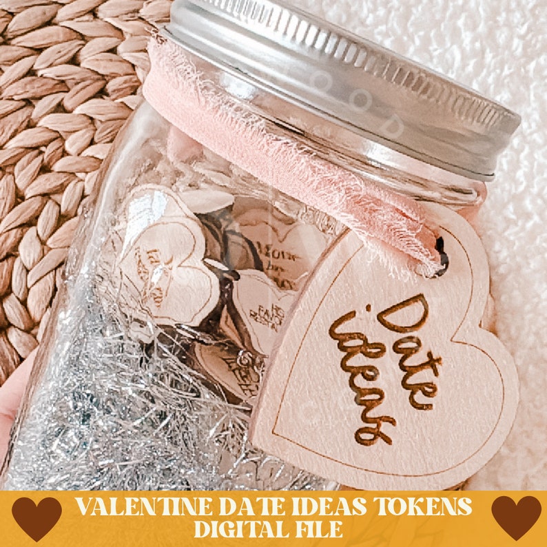 Valentine Tokens Svg, Valentine Date Idea Svg, Heart Tokens Svg, Date ...
