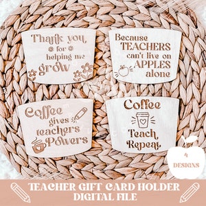 Teacher Gift Svg, Teacher Gift Card, Teacher Svg, Teacher File ...