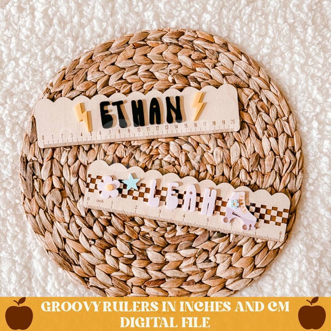 Groovy Rulers Svg, Back to School Svg, School Rulers Svg, School ...