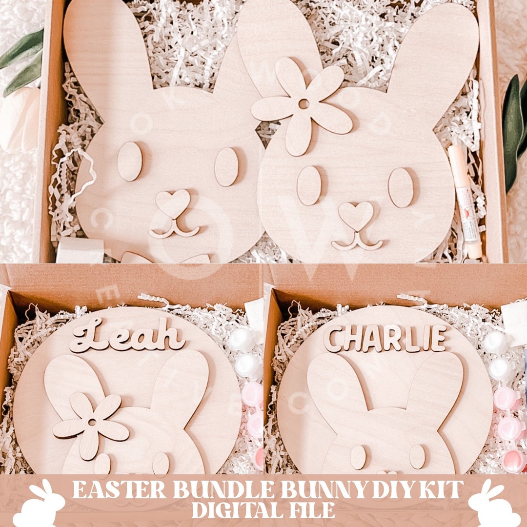 Easter Bundle Bunny Diy Kit Svg, Easter Bunny Svg, Easter Diy Svg ...