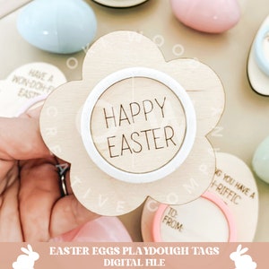 Easter Eggs Playdough Tags Svg, Easter Tags Svg, Easter Gifts Svg ...