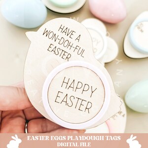 Easter Eggs Playdough Tags Svg, Easter Tags Svg, Easter Gifts Svg ...