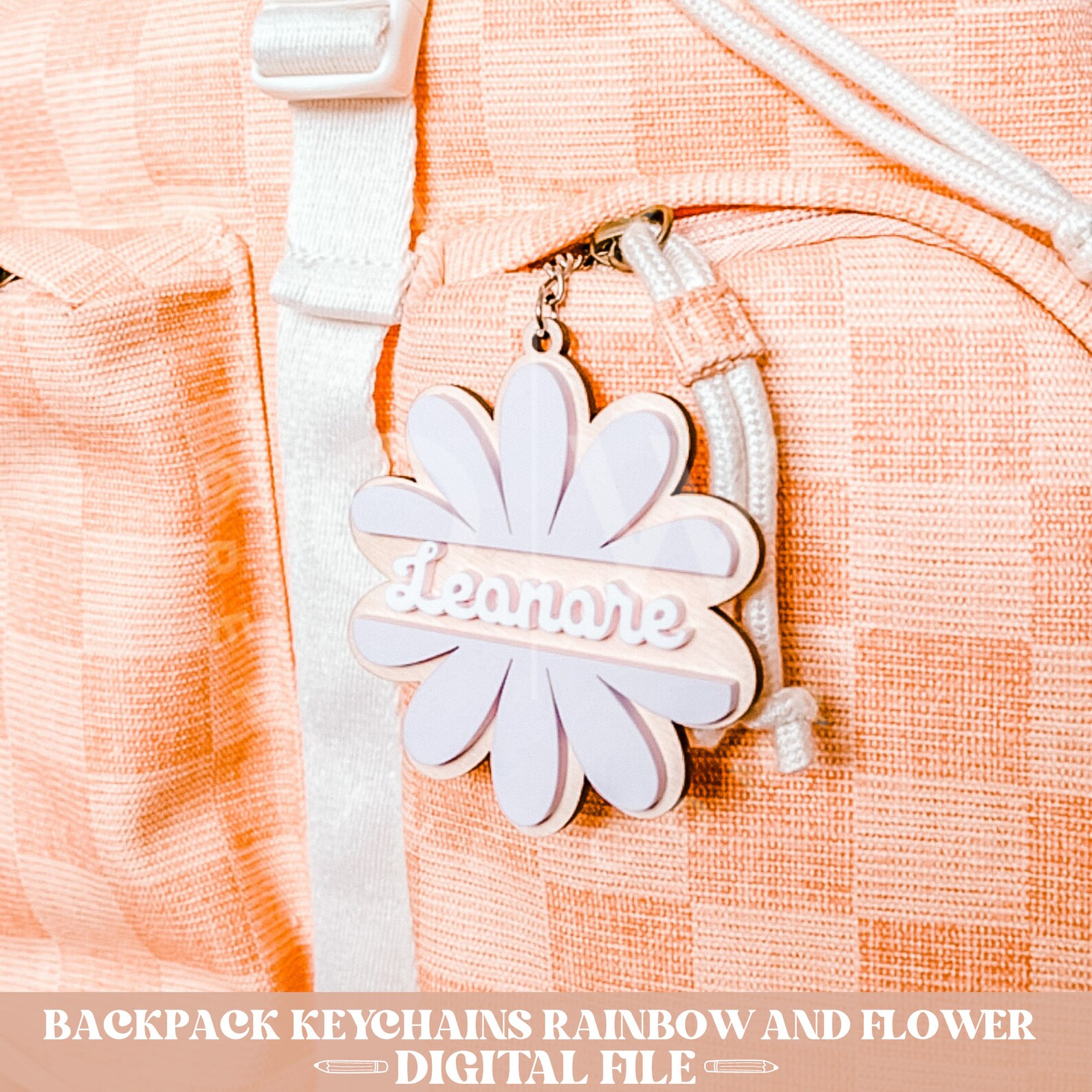 Rainbow Keychain Svg Flower Keychain Svg Keychain Bundle - Etsy