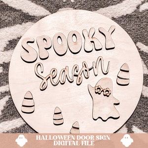 Spooky Season Door Sign Svg, Spooky Season Svg, Door Sign Svg ...