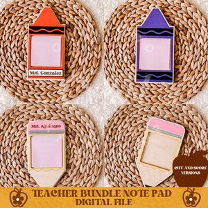 Teacher Note Pad Bundle Svg, Teacher Note Pad Svg, Teacher Gift Svg ...