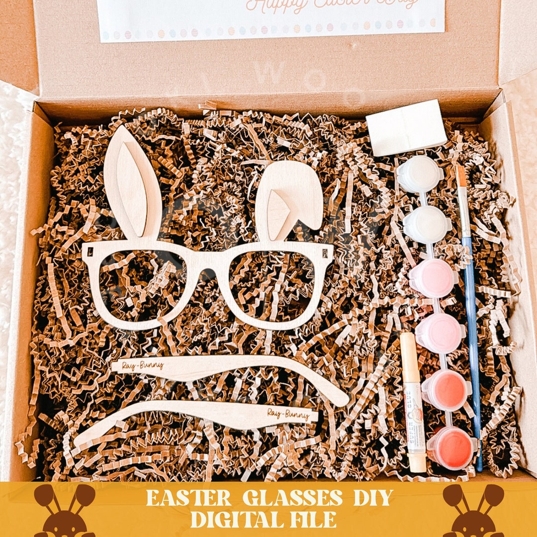 Easter Bunny Glasses Diy Svg, Easter Bunny Svg, Easter Diy Kit Svg ...