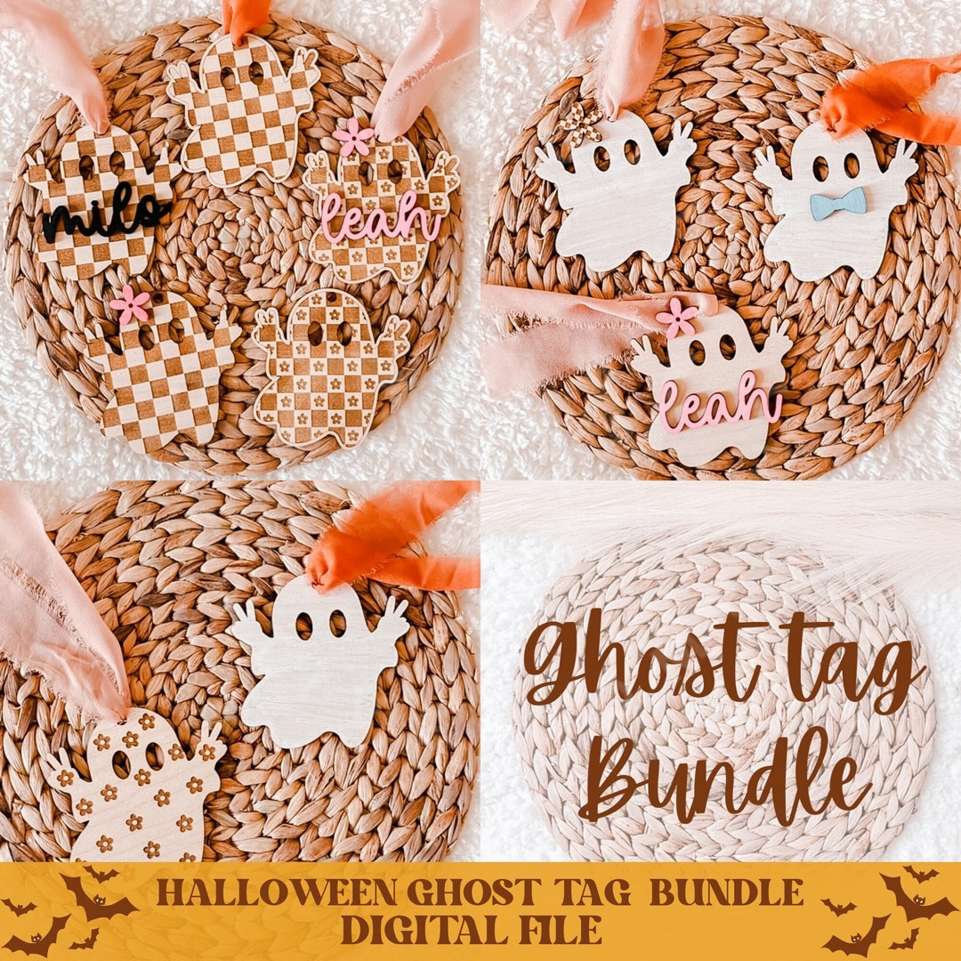 Ghost Basket Tag Bundle Svg, Ghost Tags Svg, Ghost Svg, Halloween Svg ...