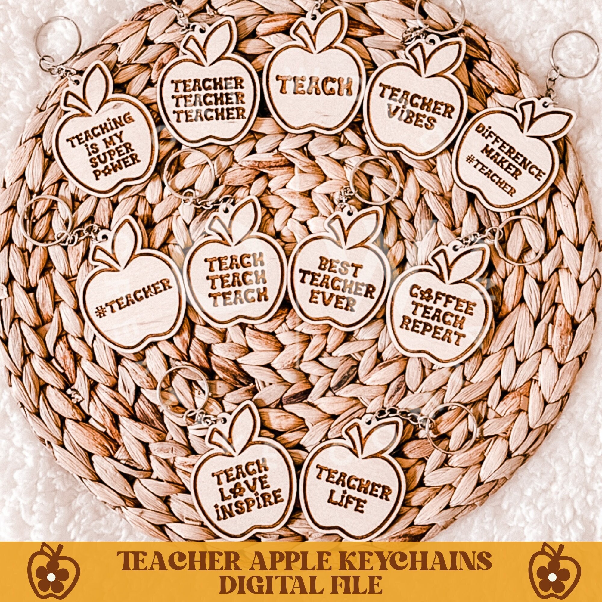 Teacher Apple Keychain Svg, Teacher Apple Svg, Teacher Svg, Teacher ...