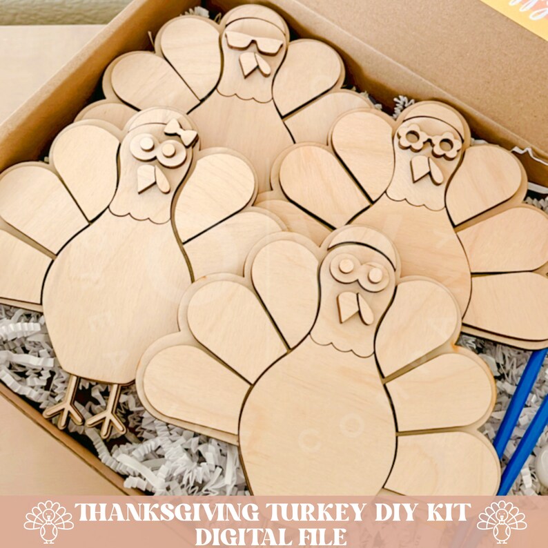 Thanksgiving DIY Kit Svg, Turkey Diy Kit Svg, Thanksgiving Svg ...
