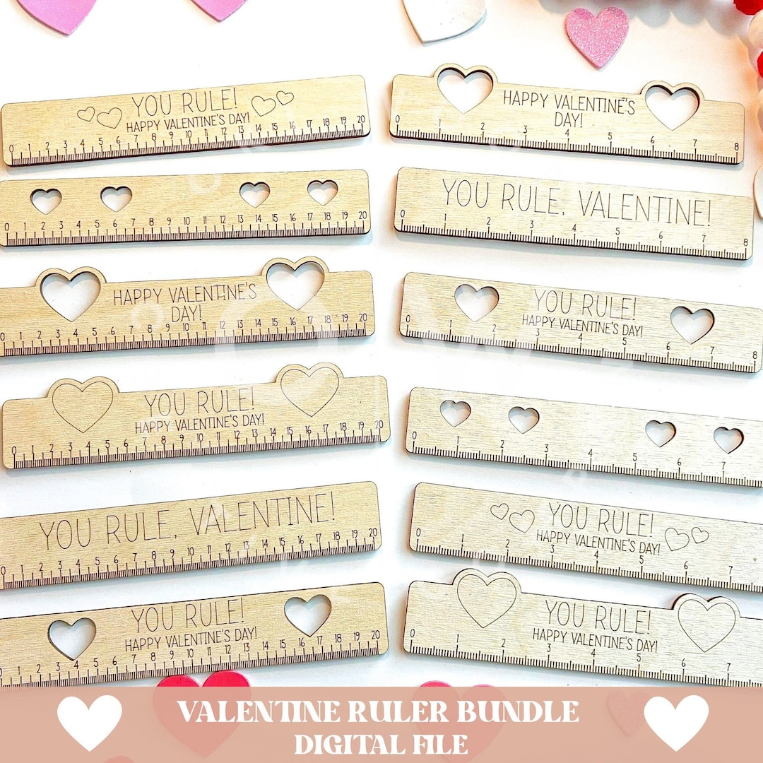 Valentine Rulers Svg, Valentine Bundle Svg, Valentine Gift Svg ...