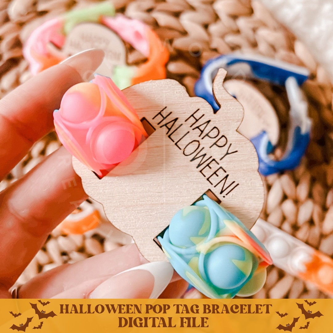 Halloween Pop Bracelet Tags Svg, Halloween Tags Svg, Halloween Gifts ...