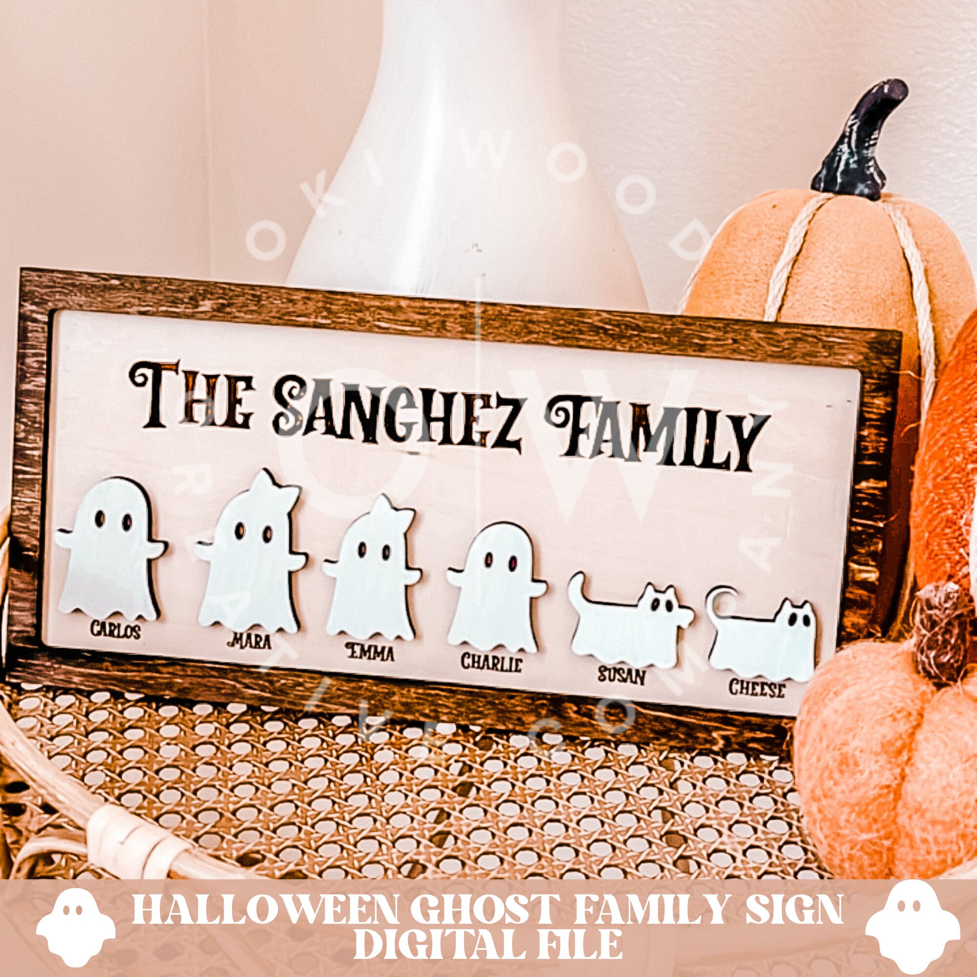 Halloween Family Sign Svg, Ghost Family Sign Svg, Halloween Svg, Ghost ...
