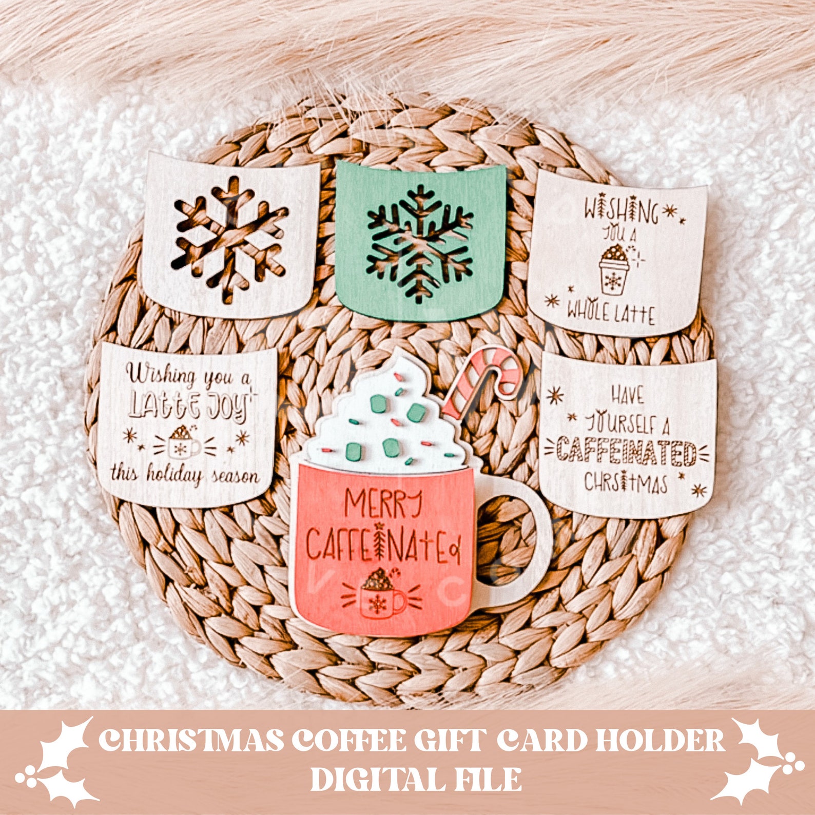 Coffee Gift Card Holder Svg, Christmas Gift Card Svg, Christmas ...