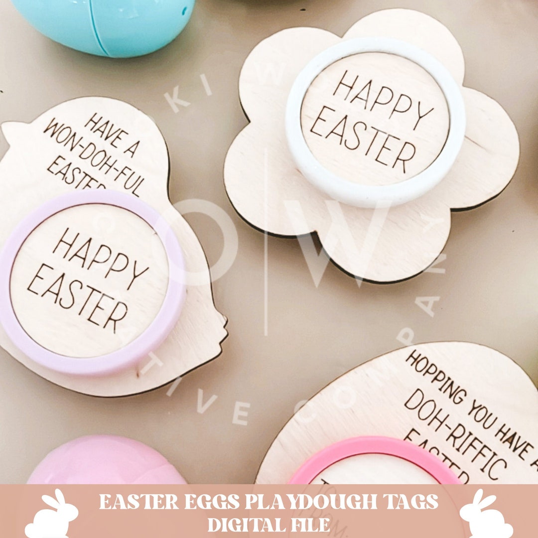 Easter Eggs Playdough Tags Svg, Easter Tags Svg, Easter Gifts Svg ...