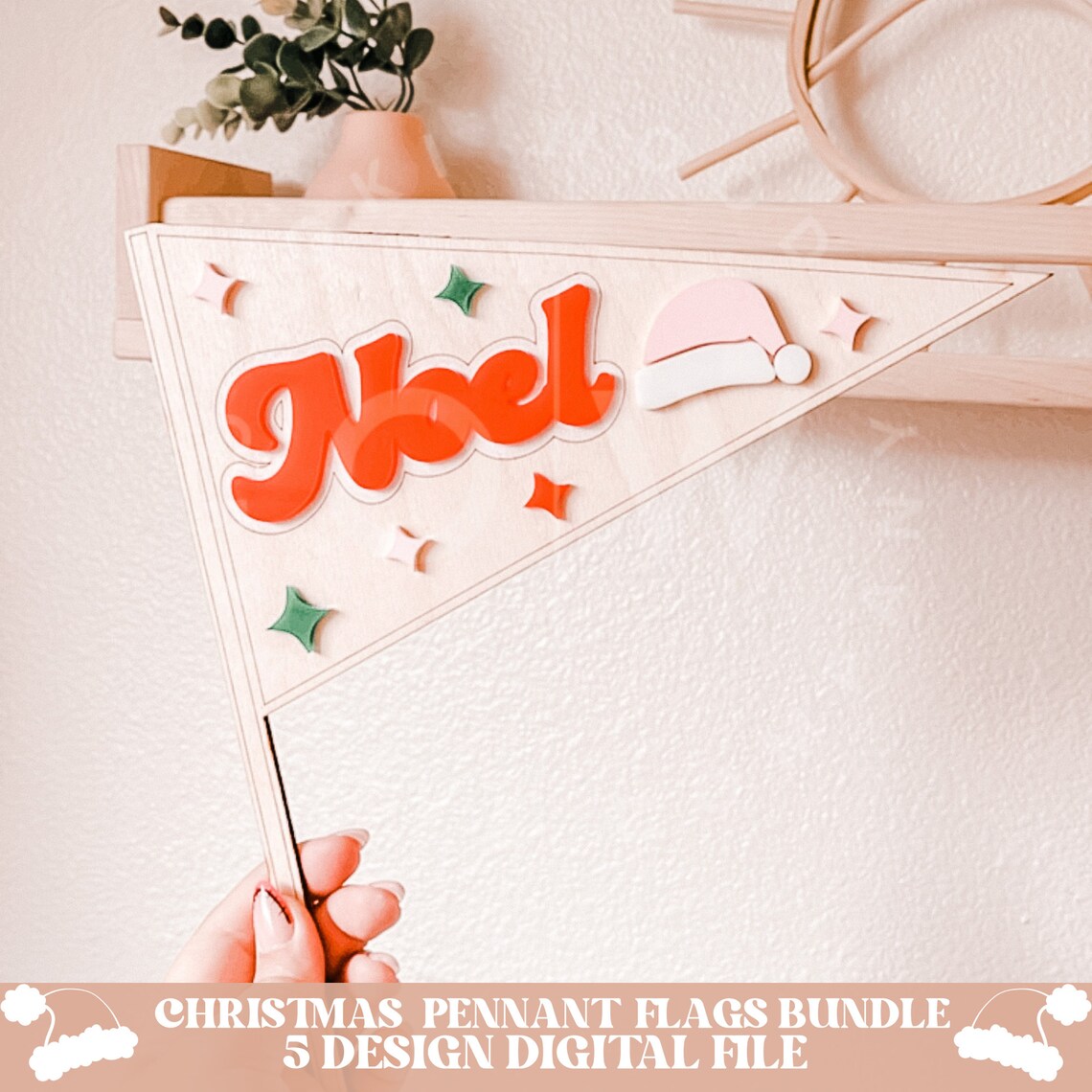 Christmas Pennant Flag Svg, Christmas Decor Svg, Christmas Decoration ...