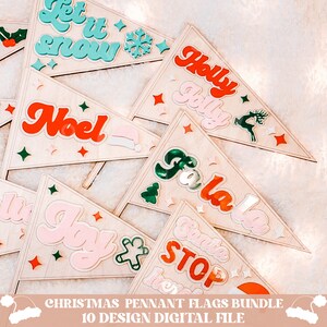 Christmas Pennant Flag Svg, Christmas Decor Svg, Christmas Decoration ...