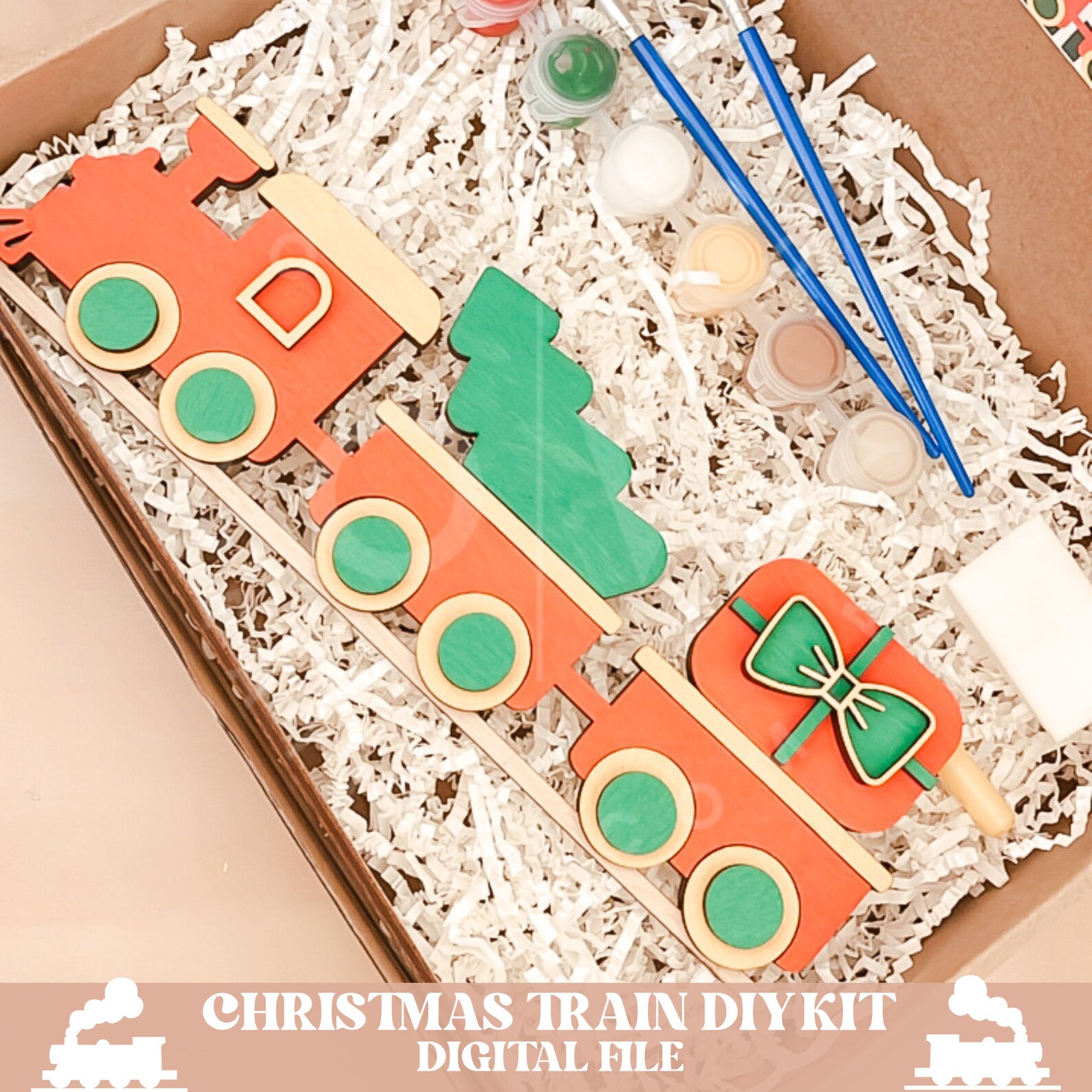 Train Diy Kit Svg, Christmas Diy Kit Svg, Train Svg, Christmas Decor ...
