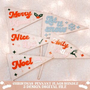 Christmas Pennant Flag Svg, Christmas Decor Svg, Christmas Decoration ...