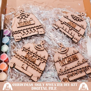 Ugly Sweater Ornament Svg, Ornament Diy Kit Svg, Ugly Sweater Diy Kit ...
