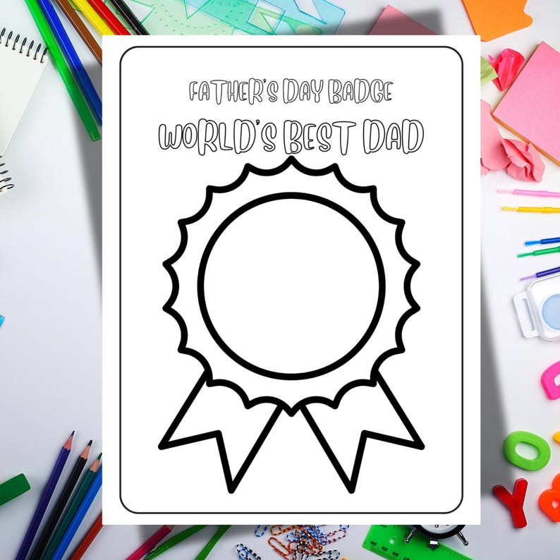 Father's Day Gift Activity Father's Day Coloring, Coloring Gift for Dad ...