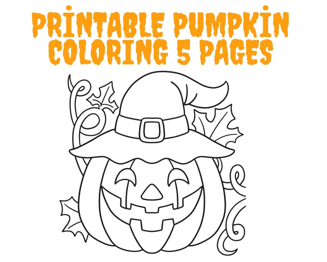 Printable Decorate Your Pumpkin Halloween Coloring Sheet for - Etsy