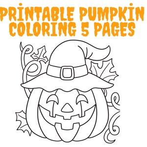 Printable Decorate Your Pumpkin, Halloween Coloring Sheet for Kids ...