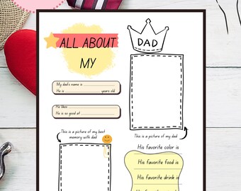 All About My Uncle Printable: Kids Interview Gift (PDF & JPEG) - Etsy