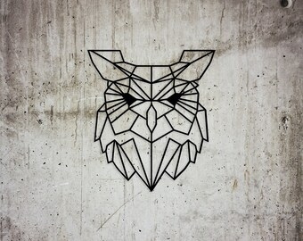 Geometric Owl Art | Etsy