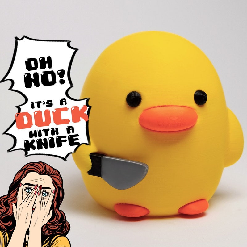 Duck With Knife Plush - Etsy