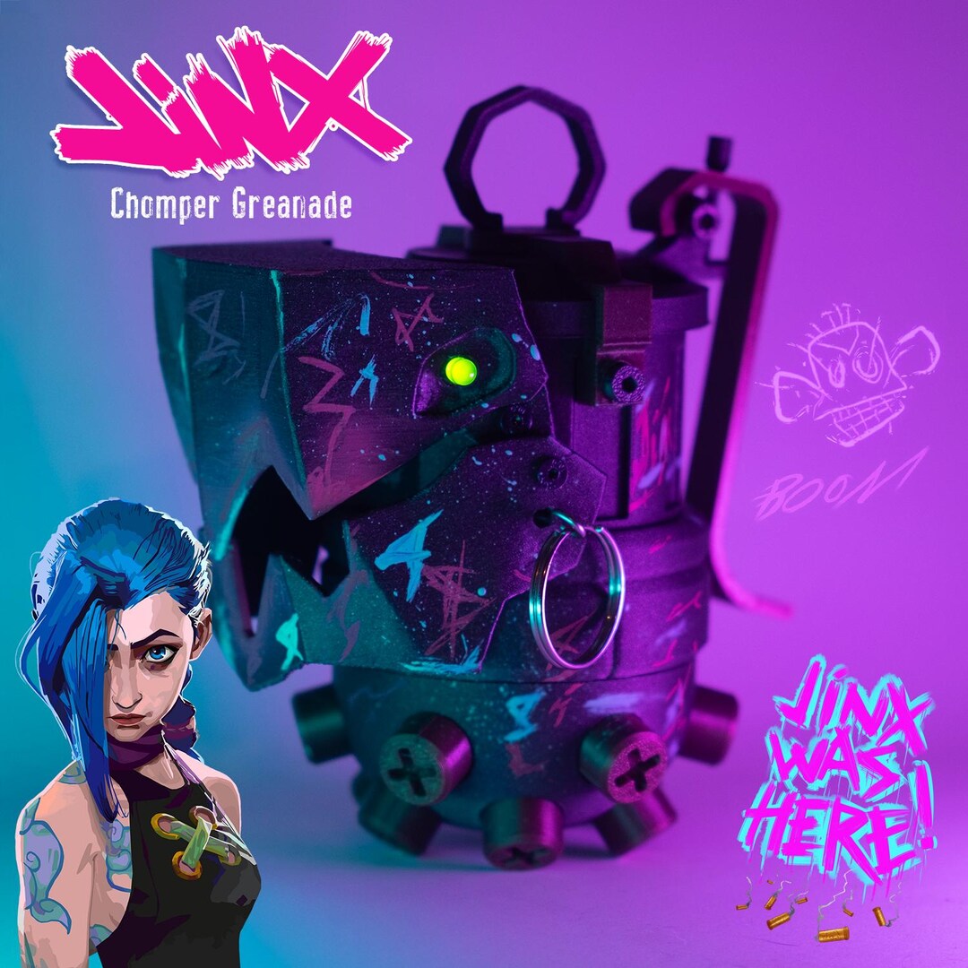 Jinx Chomper Grenade With Manually Moving Jaw - Etsy