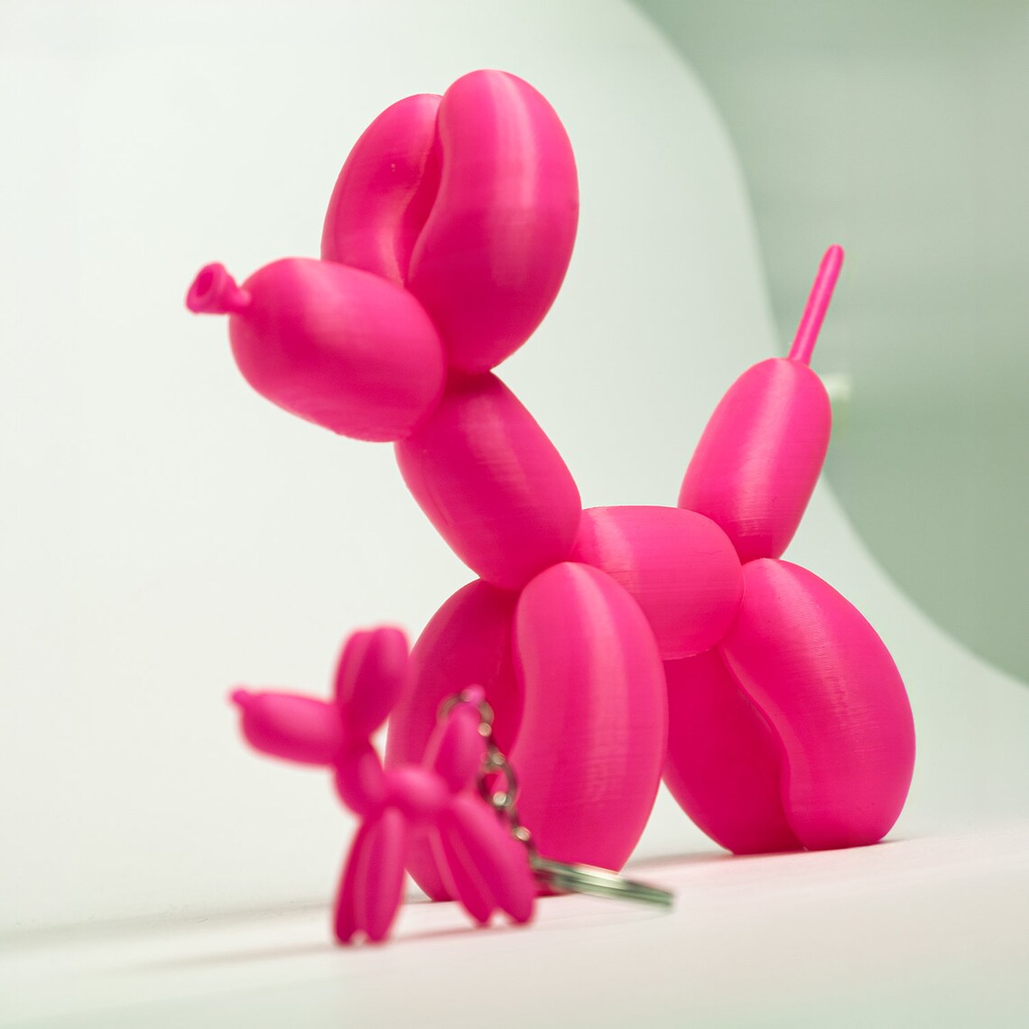 Inflatable Looking Pink Balloon Dog With a Keychain - Etsy