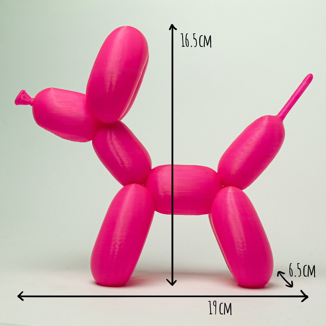 Inflatable Looking Pink Balloon Dog With a Keychain - Etsy