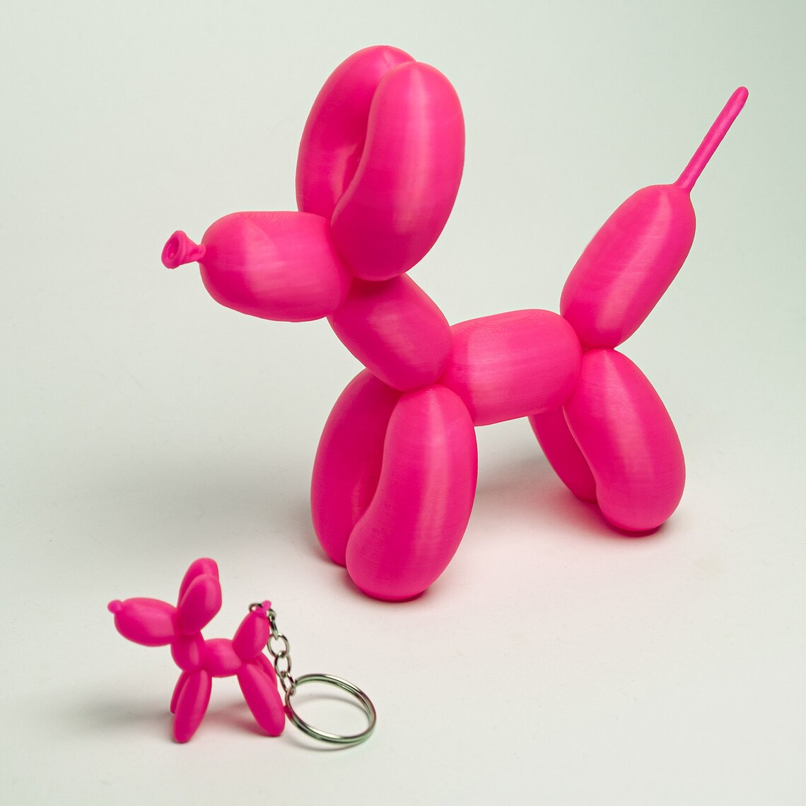 Inflatable Looking Pink Balloon Dog With a Keychain - Etsy