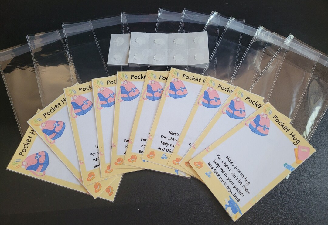 Laminated Pocket Hug Backing Cards Kit - School Themed: Complete Set ...