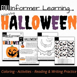 Celebrating Halloween Printable and Digital Workbook | Etsy