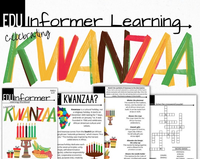 Celebrating Kwanzaa Printable and Digital Workbook - Etsy