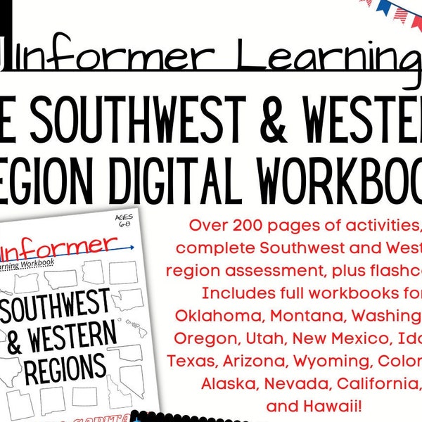 States and Capitals Series, the Southeast Region Workbook, Printable ...