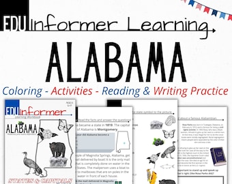 States and Capitals Series, Michigan Workbook, Printable and Digital ...