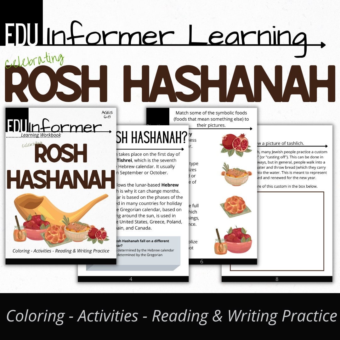 Celebrating Rosh Hashanah, Printable and Digital, Home and School - Etsy